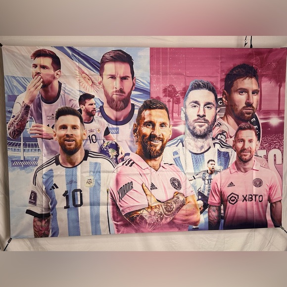 Party Supplies | Lionel Messi Futbol Theme Party Background Banner ...